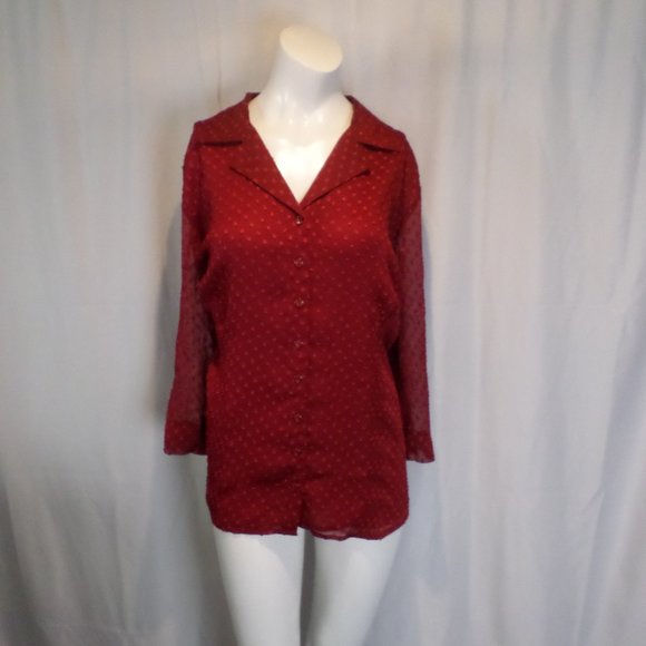 j m collection | Tops | Jm Collection Red Blouse | Poshmark